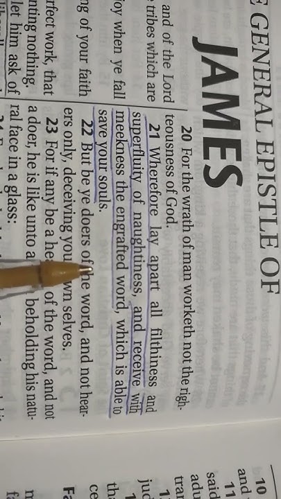 Receive with meekness the engrafted word. James 1:21 - YouTube