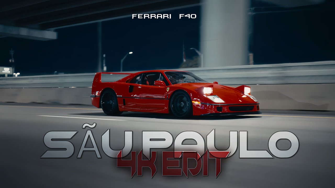 Night drive ft. ferrari f40 [4k/EDIT]🔥 - YouTube