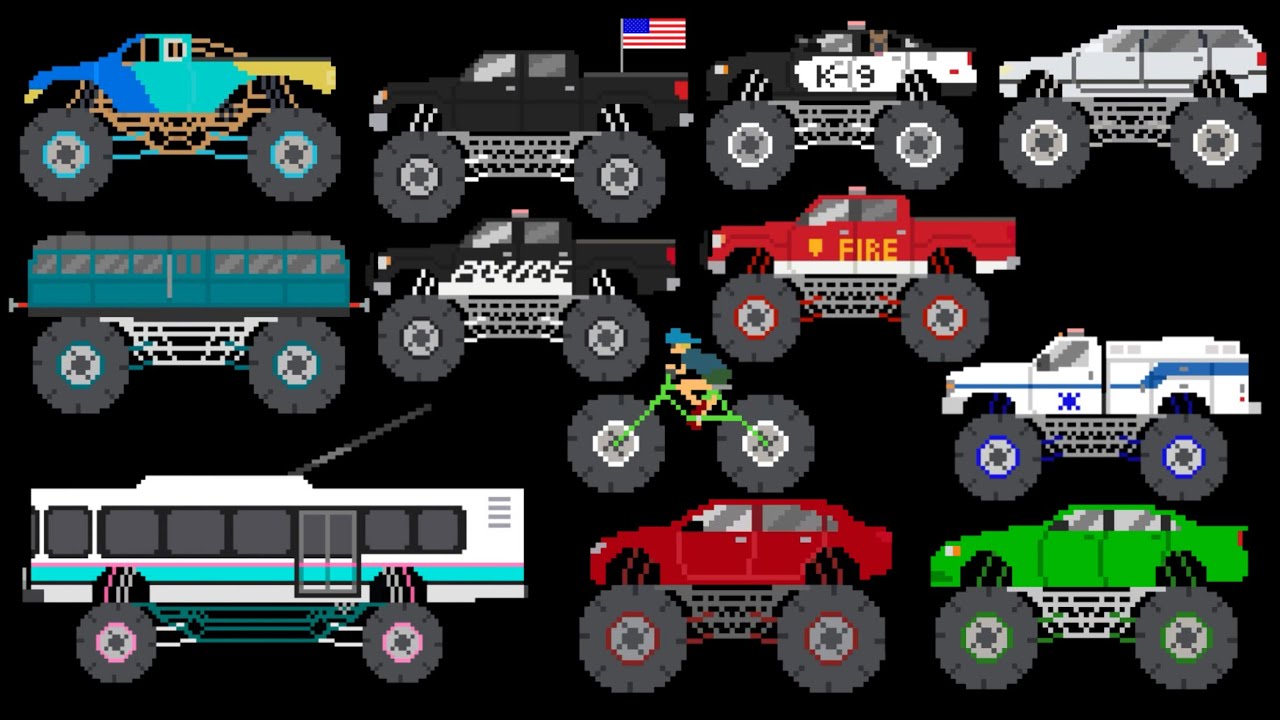 Monster Vehicles 9 - @TheKidsPictureShow - YouTube