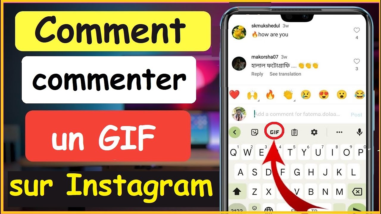 Comment commenter un GIF Sur Instagram | Comment mettre un gif Dans un ...