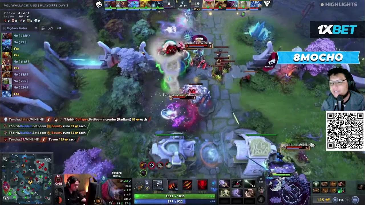 Sin delay// Sorteo 125so por usar mi codigo// Spirit vs Tundra (33) // 1Xbet - YouTube