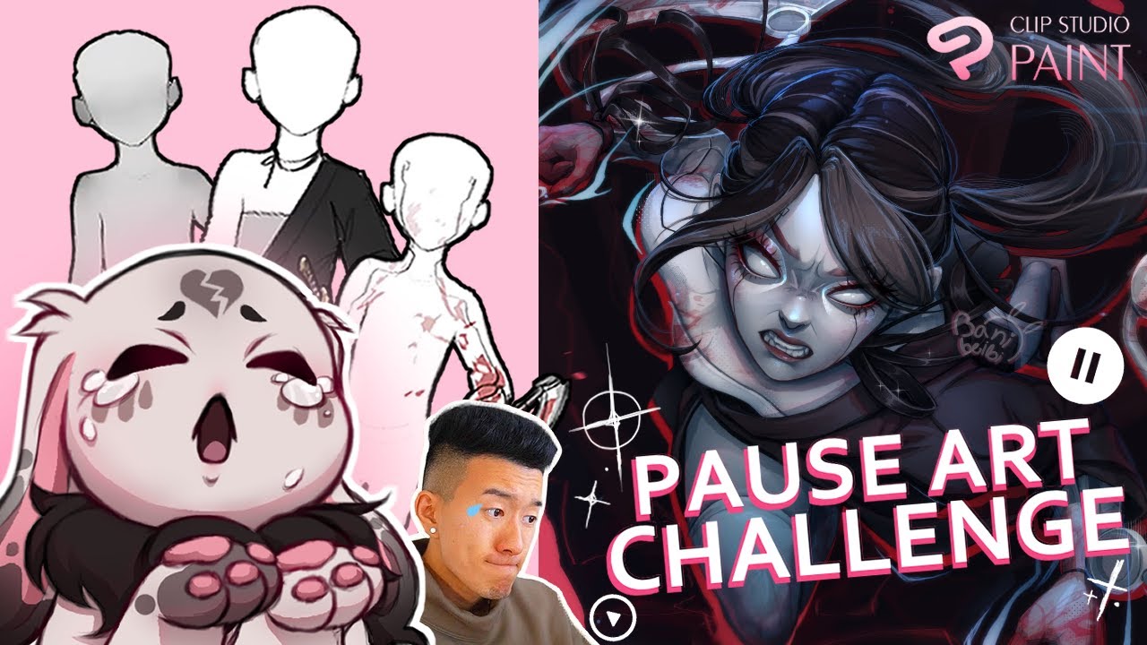 Trying SamDoesArts PAUSE ART CHALLENGE! - YouTube