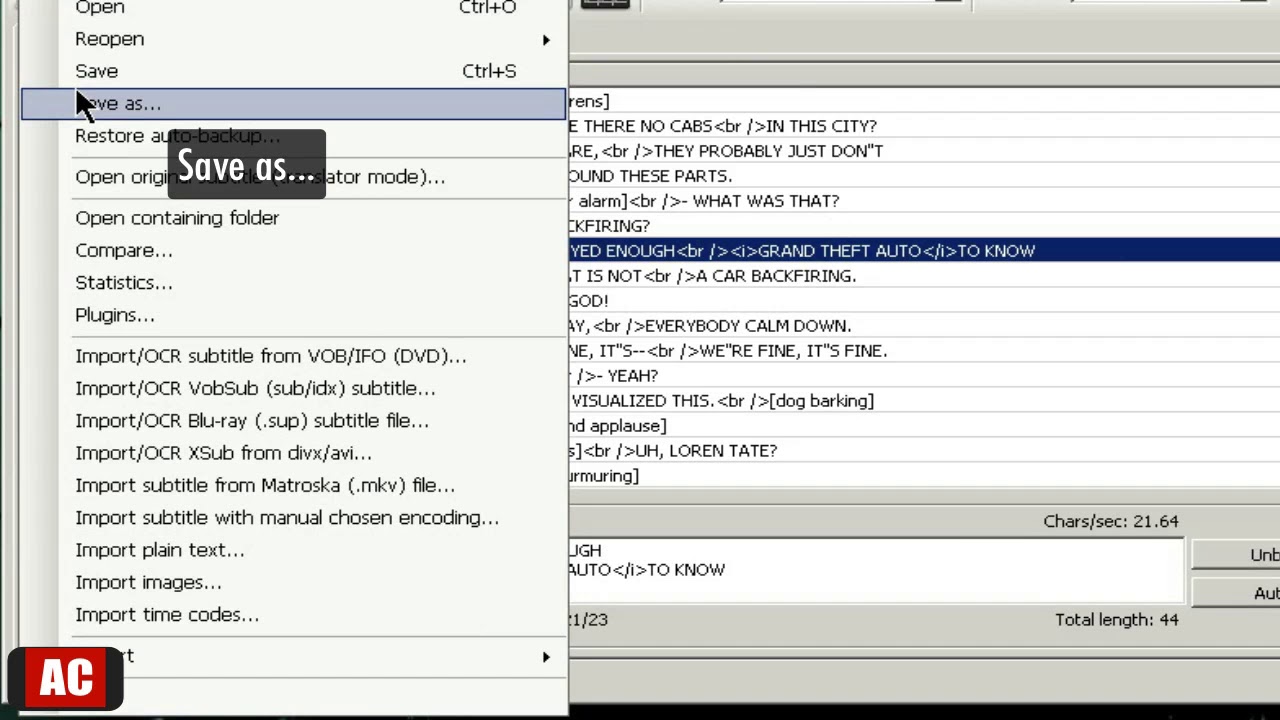 View .SCC file (closed caption) and Convert to SubRip on Windows ...