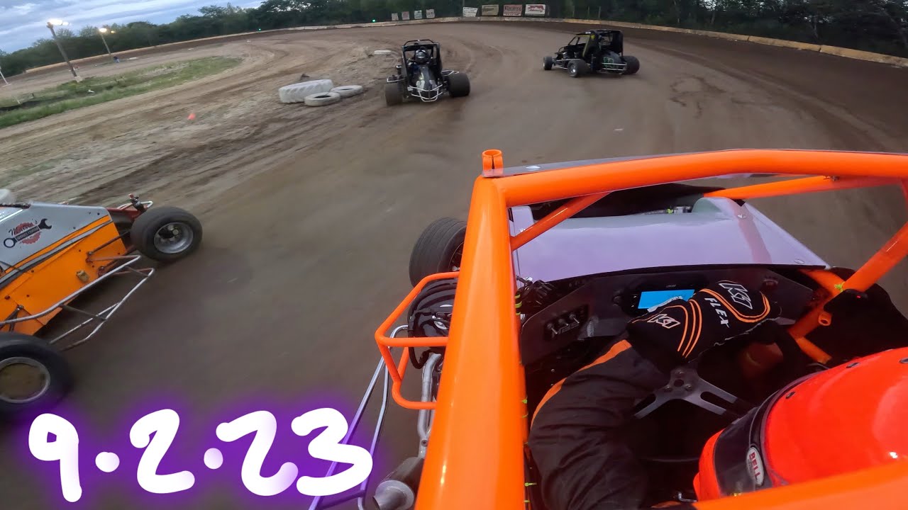 Rookie wingless 600 micro sprint racing 9-2-23 Hamlin speedway - YouTube