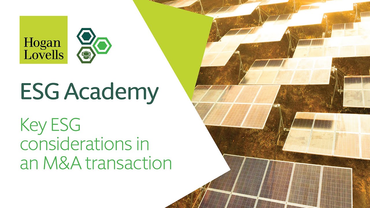 ESG Academy: ESG considerations in an M&A transaction - YouTube