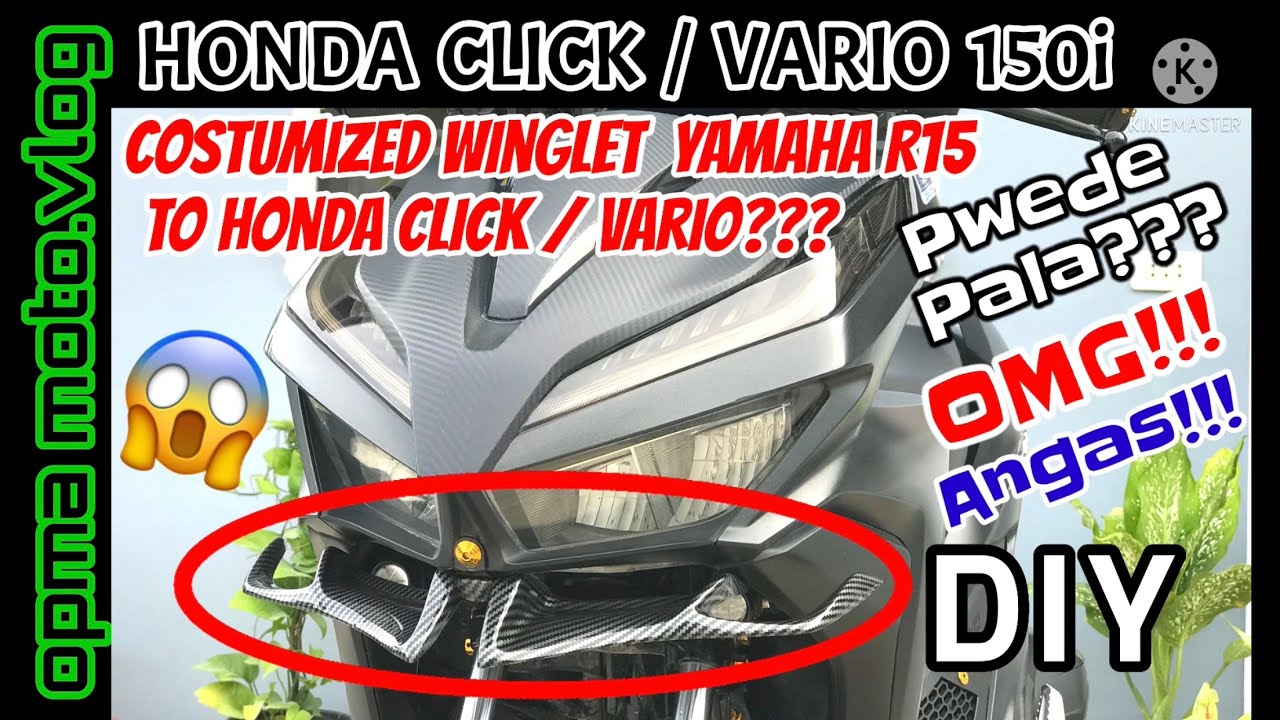 Costumized Winglet from Yamaha R15 | To Honda Click/Vario 150i & 125i ...