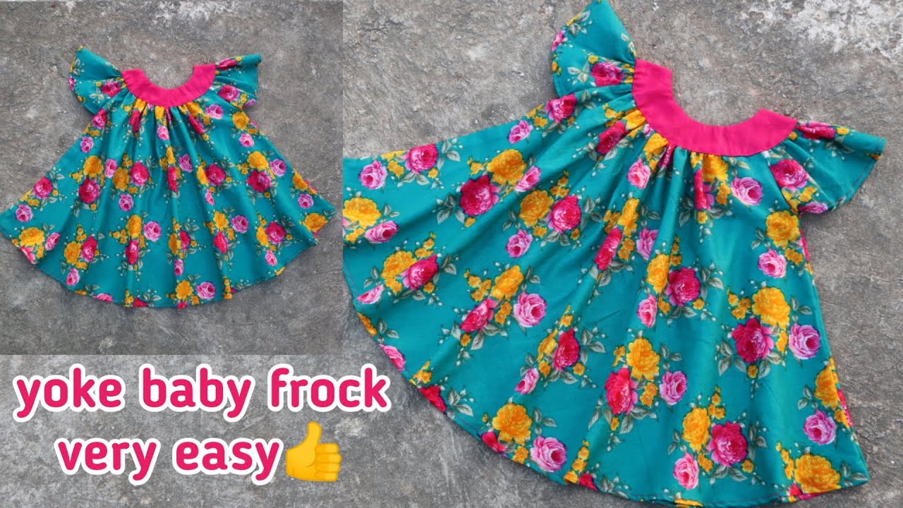 ১-২ বছর বাচ্চাদের বেবি ফ্রক।।নতুন ডিজাইনের বেবি ফ্রক।বেবি ফ্রক কাটিং ও ...