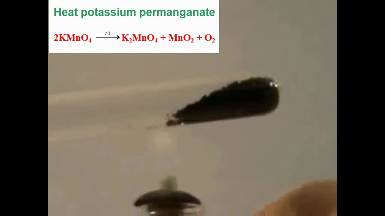 produce and collect oxygen gas by downward delivery method - YouTube