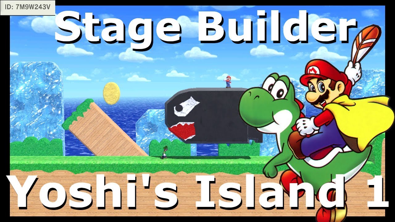 Super Smash Bros. Ultimate - Stage Builder - "Yoshi's Island 1" - YouTube