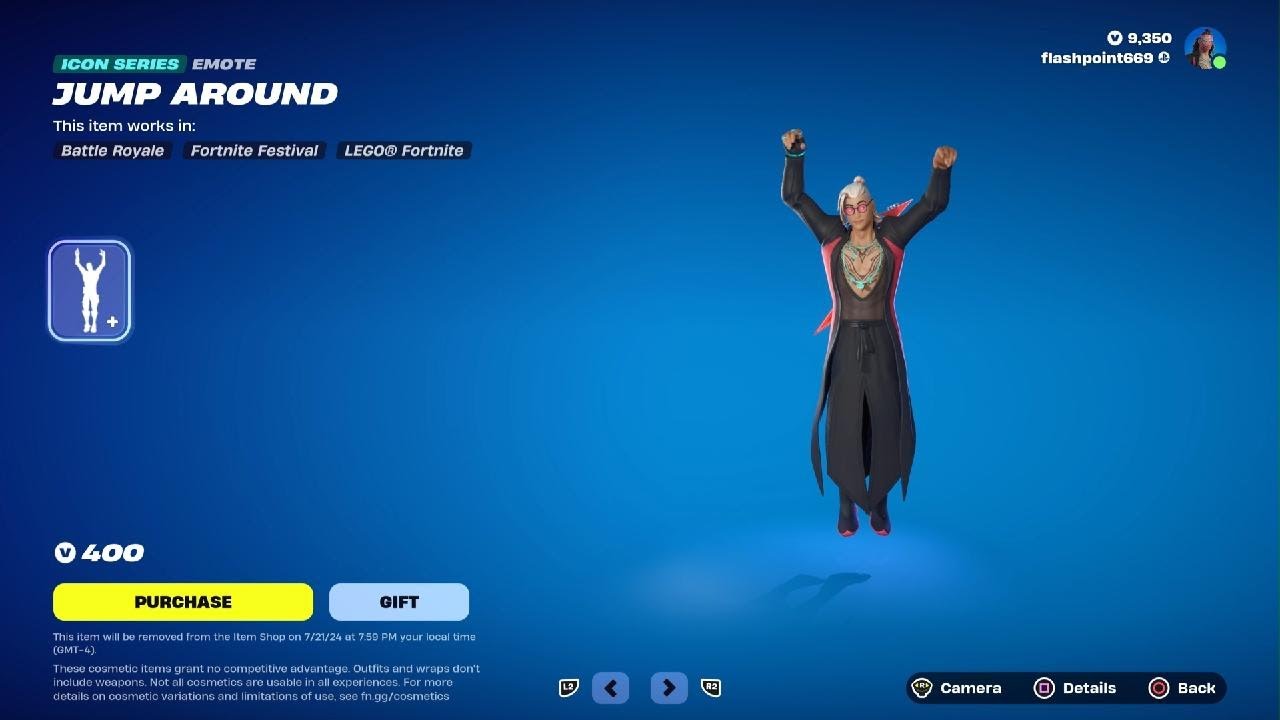 Fortnite Jump Around Emote Showcase - YouTube