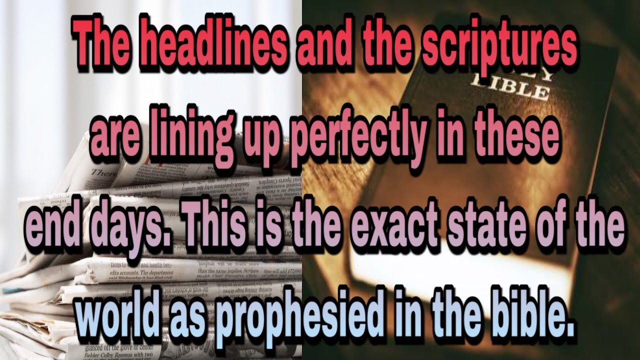 The Headlines & Scriptures Line Up Perfectly In These End Days! - Aug ...