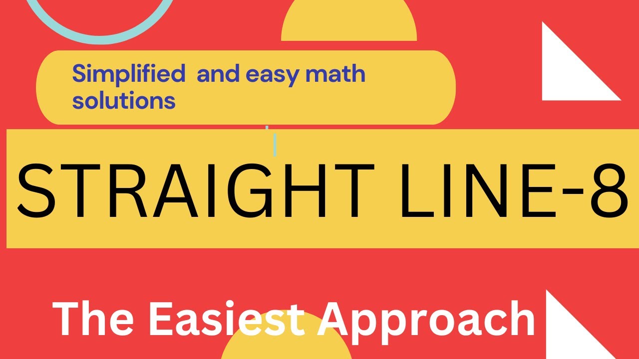 A TYPICAL STRAIGHT LINE PROBLEM - YouTube