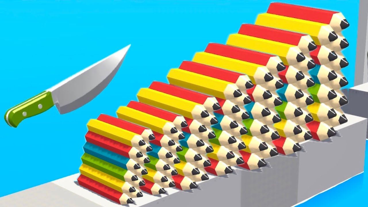 Slice it all! Very satisfying and relaxing slicing game - YouTube