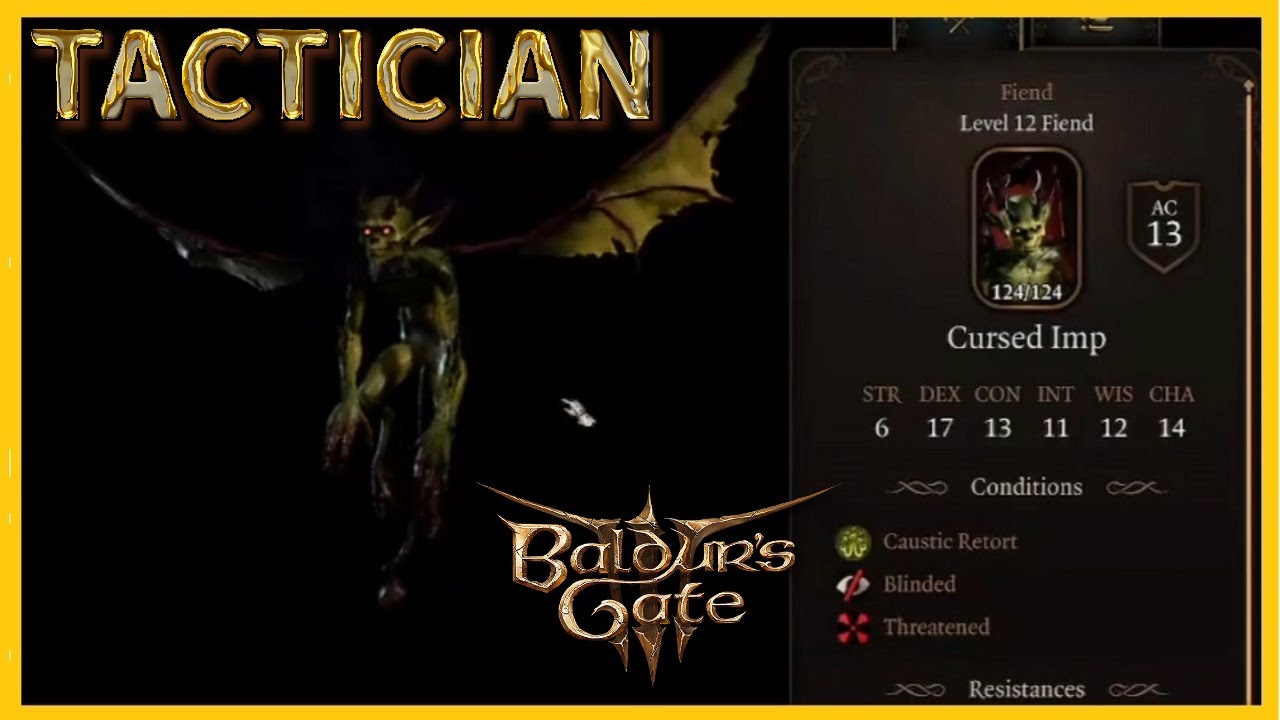 Baldur's Gate 3 - Tactician Difficulty - Cursed imp - Lower City Docks ...