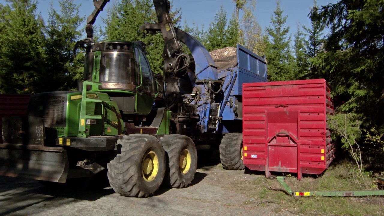 Extractions of forest residues in Sweden - YouTube