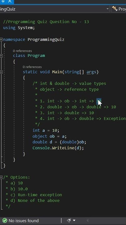 Solution For Programming Quiz Questions Q13 Expand Future Academy Shorts Csharp Dotnet