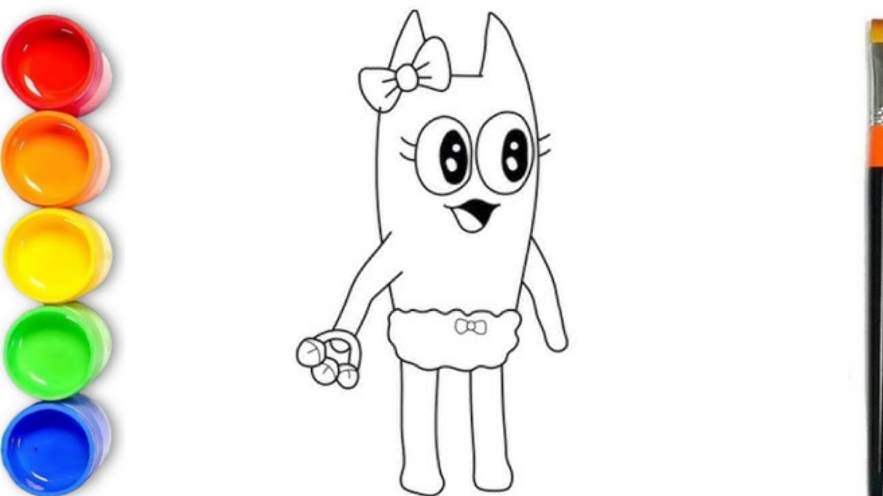 Baby Banbaleena Drawing For Kids and Toddlers - Garten of Banban - YouTube