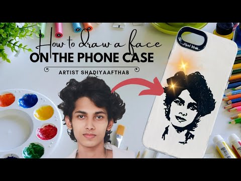 coolest DIY phone case idea 2024 // How to draw face on mobile back ...