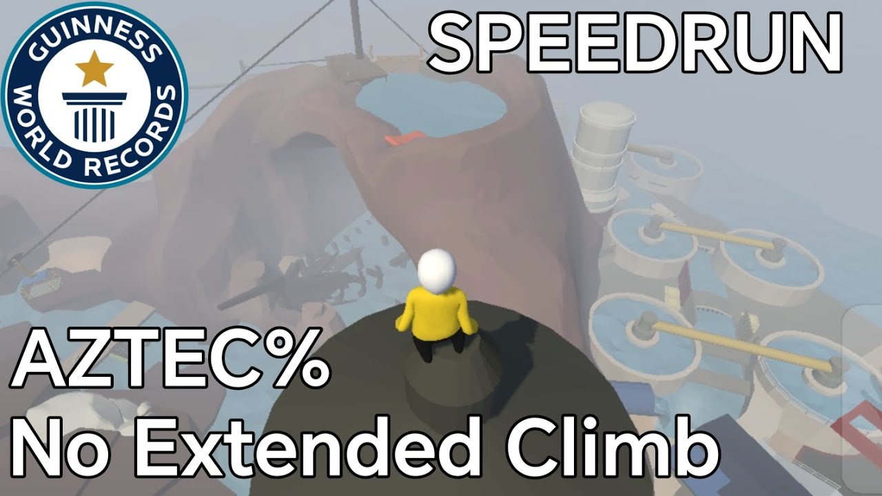 WORLD RECORD [HUMAN FALL FLAT] Speedrun AZTEC% No Extended Climb (android) - YouTube