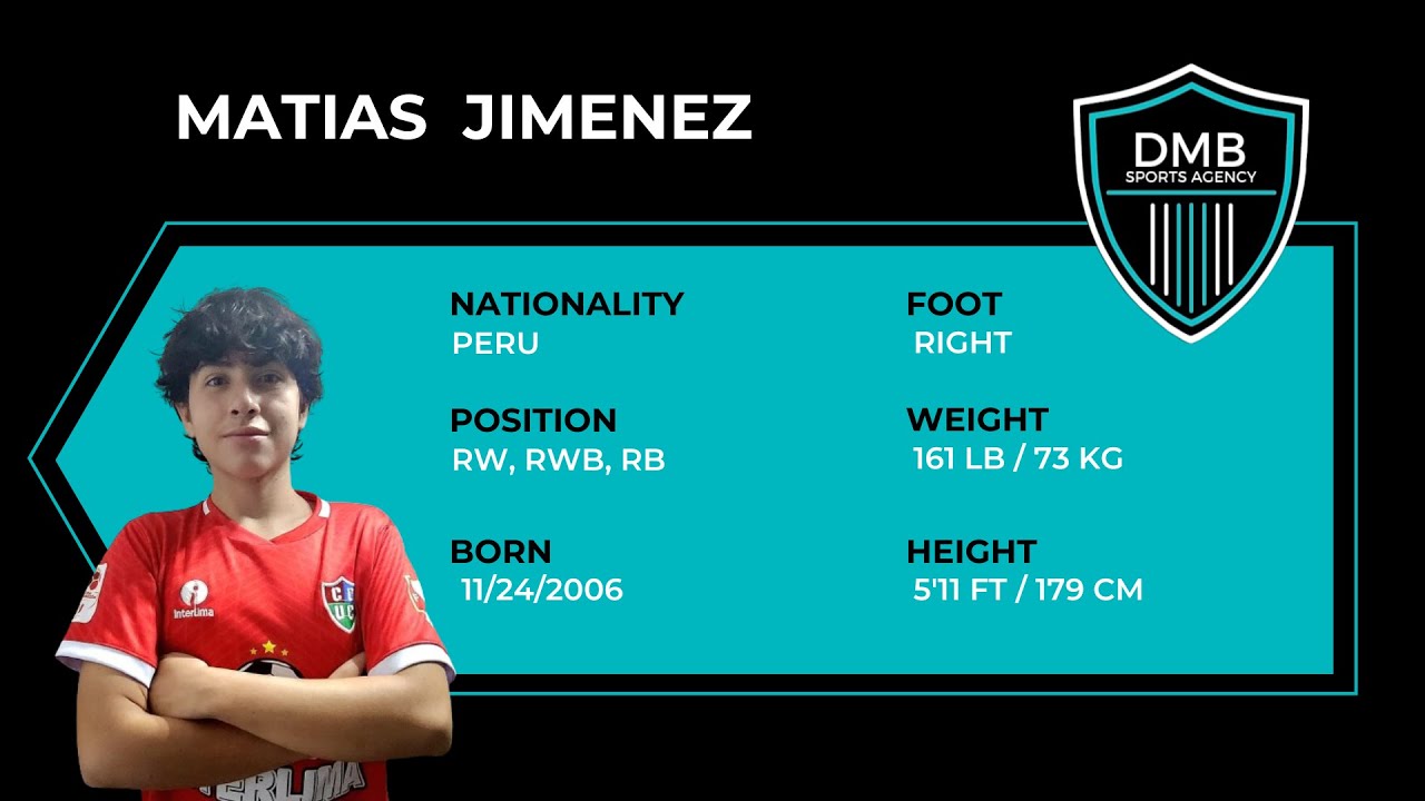 Matias Jimenez (RW, RWB, RB) Soccer Recruiting Video - Committed to ...