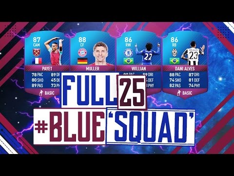 Fifa 17 Full 25 Blue Inform SBC Cards Squad Builder Ultimate Team - YouTube