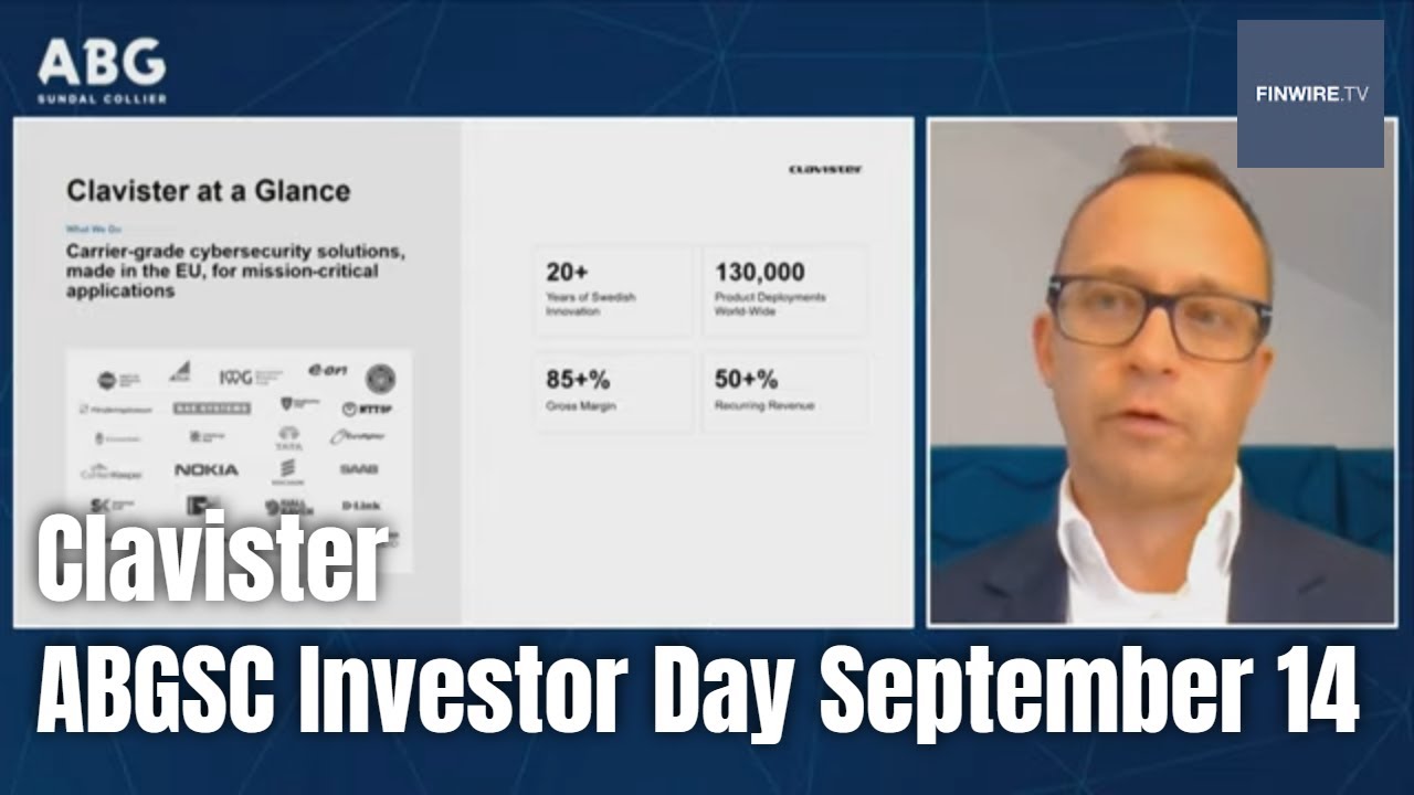 Clavister - ABGSC Investor Day 14 september - YouTube