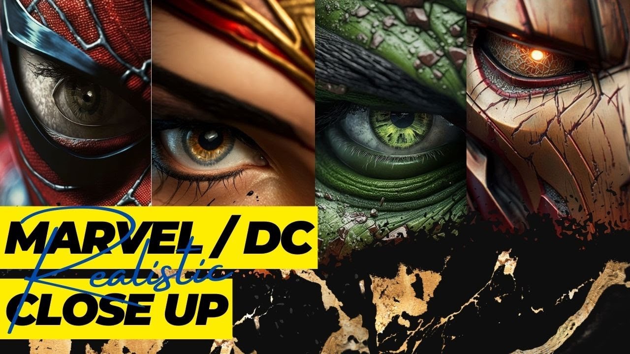 Marvel And DC comics Heroes close up super realistic #marvel #dc #ai # ...