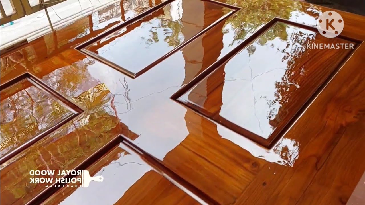 Door polish | wood polish at home | woodwork | wood polish - YouTube