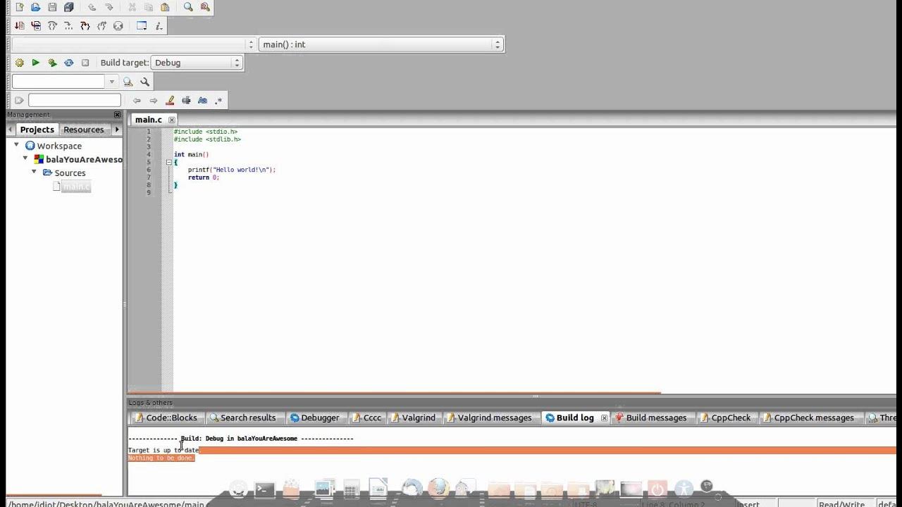 Installing codeblocks on ubuntu - YouTube