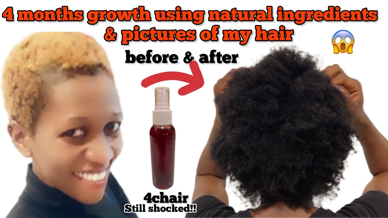 HOW I GREW MY HAIR IN 4 MONTHS WITH NATURAL INGREDIENTS + PICTURES OF ...