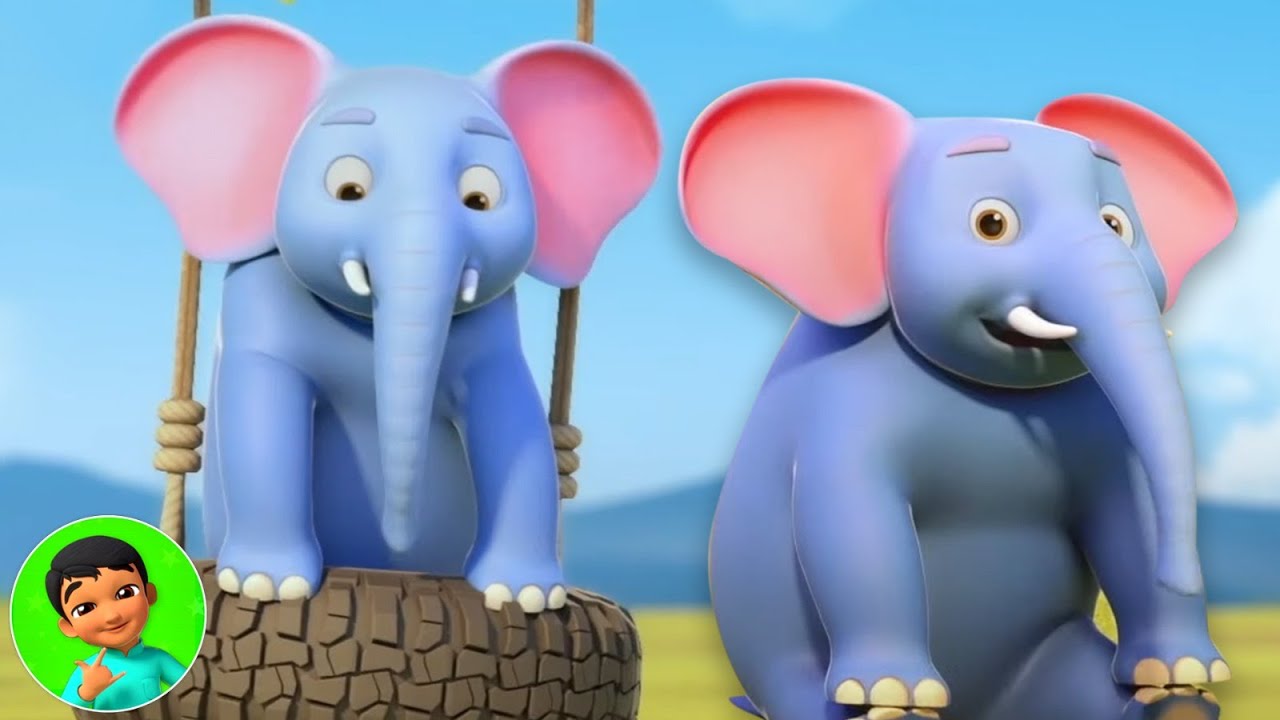 Ek Mota Hathi, हाथी राजा, Hindi Nursery Rhyme And Kids Song for ...