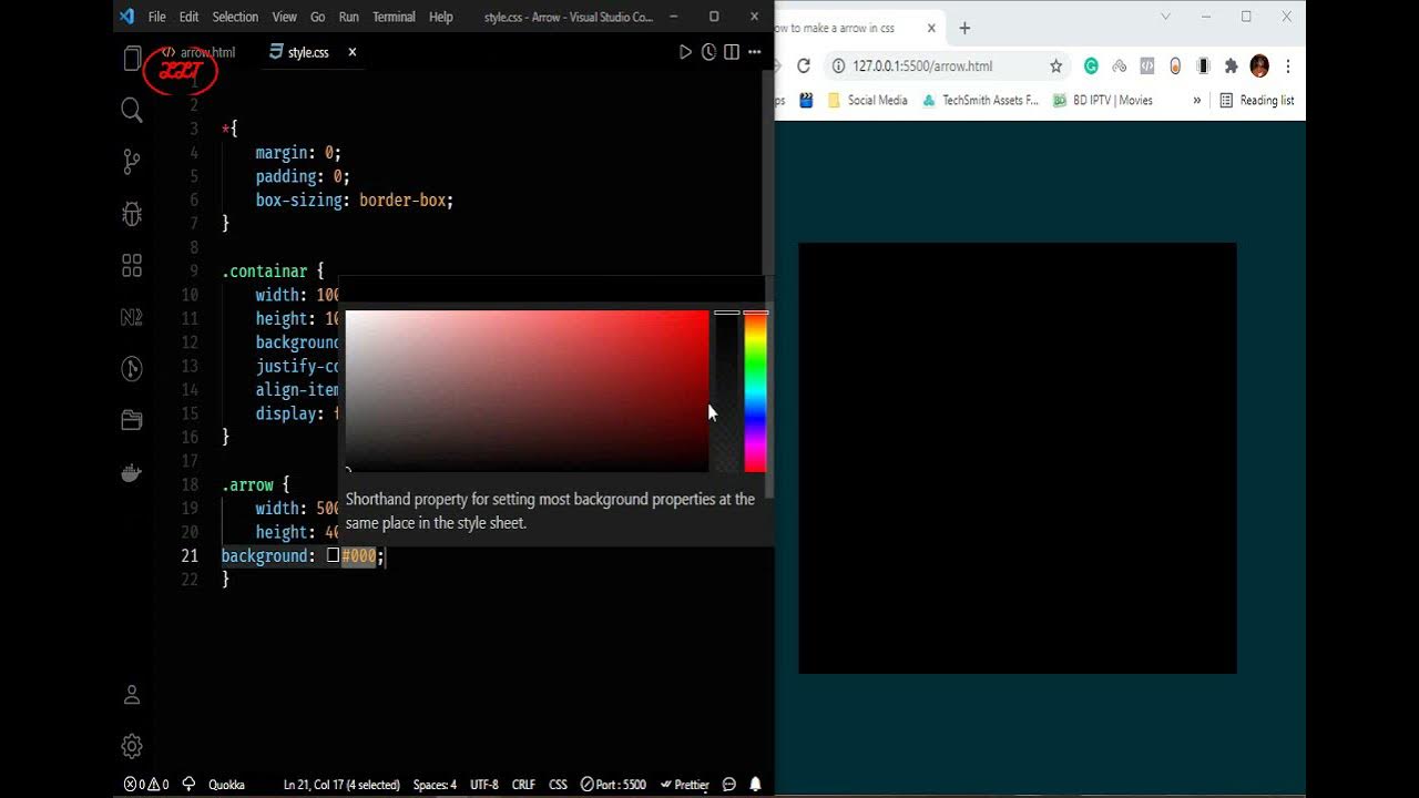 How to make a arrow icon CSS HTML|| Easy way to learn CSS HTML - YouTube