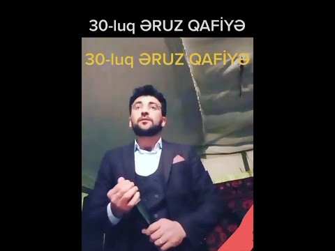 Əruz qafiyə 30-luq bəhr 2021