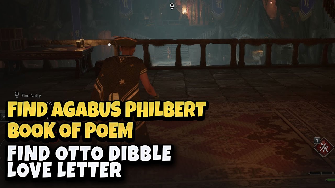 Find Agabus Philbert's Book of Poems , Find Otto Dibble's Love Letter | Hogwart Legacy - YouTube