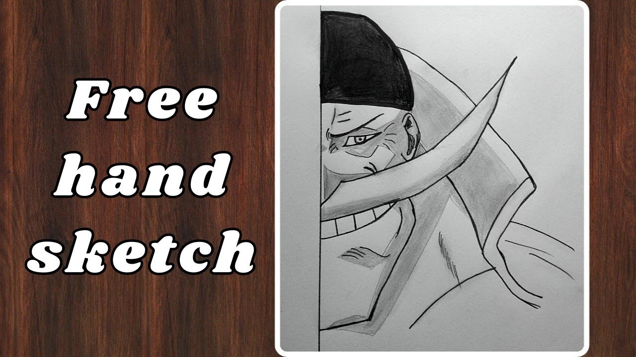 How to draw a White beard step by step | Anime half face drawing ...