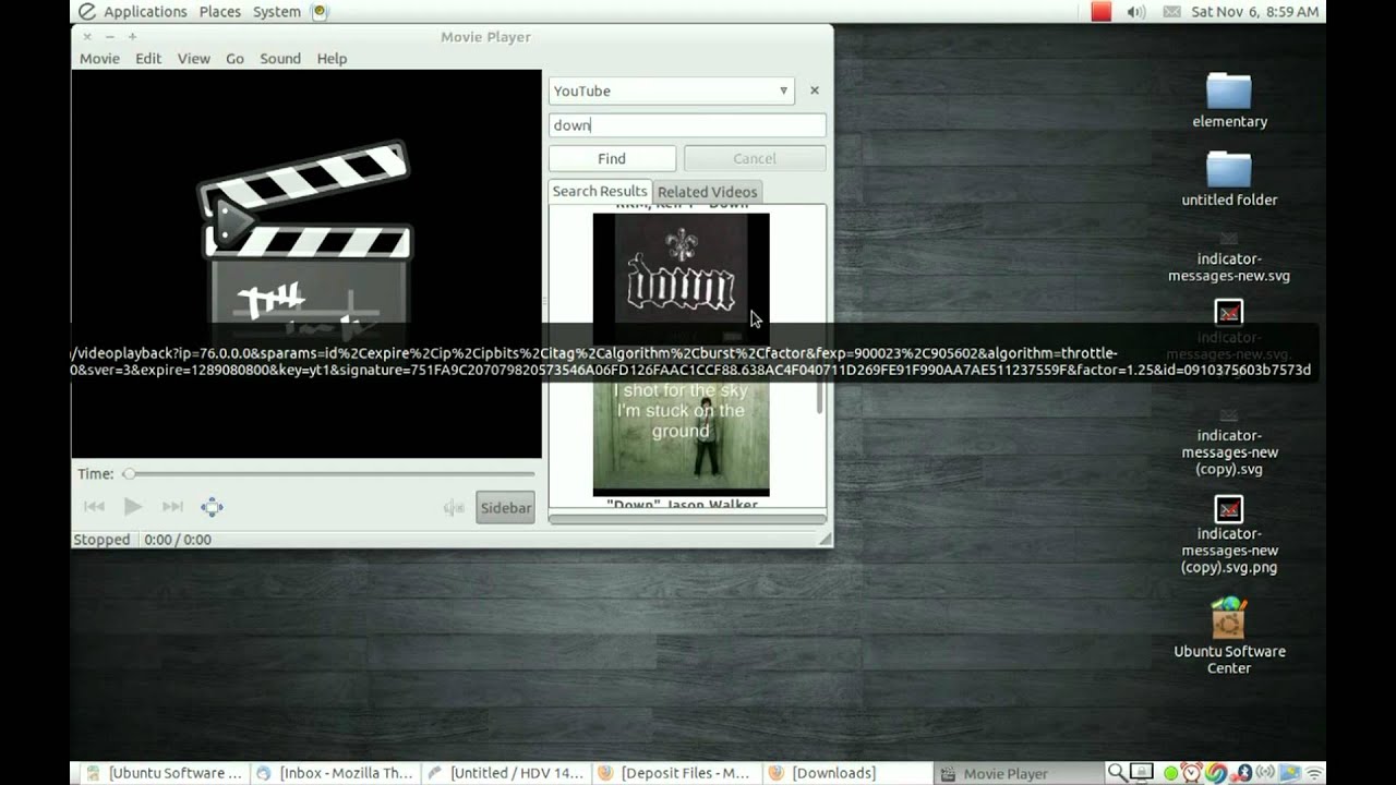 totem movie player ubuntu 10.10 - YouTube