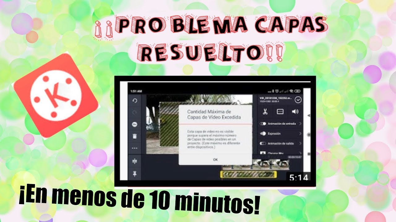 Como solucionar el ERROR de las CAPAS en KINEMASTER - YouTube