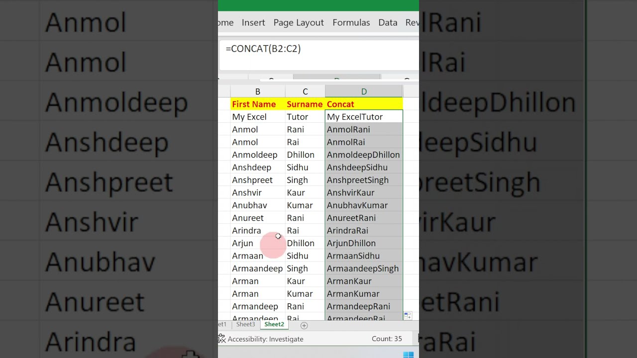 How To Join Text From Different Cells Using Concat Formula Without How To Join Text From Different Cells Using Concat Formula Without
