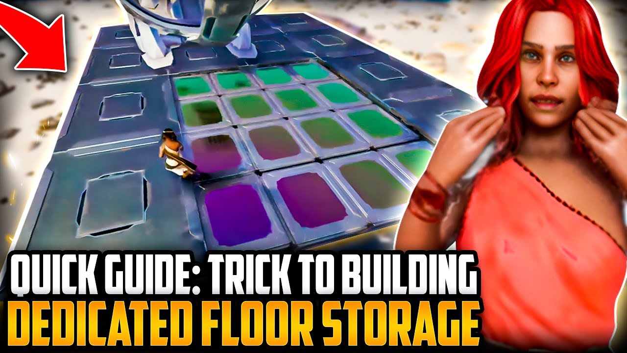 Quick Guide: Trick to Building Dedicated Floor Storage | Ark ASA - YouTube