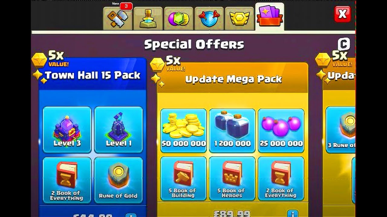 Clash of Clans: Should You Purchase The Town Hall 15 Pack? - YouTube