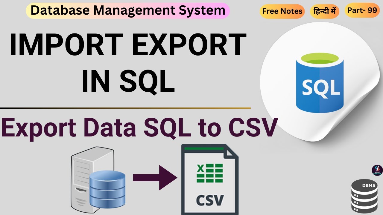 #99 How to Export Data From SQL to Excel | Export Data From SQL to ...
