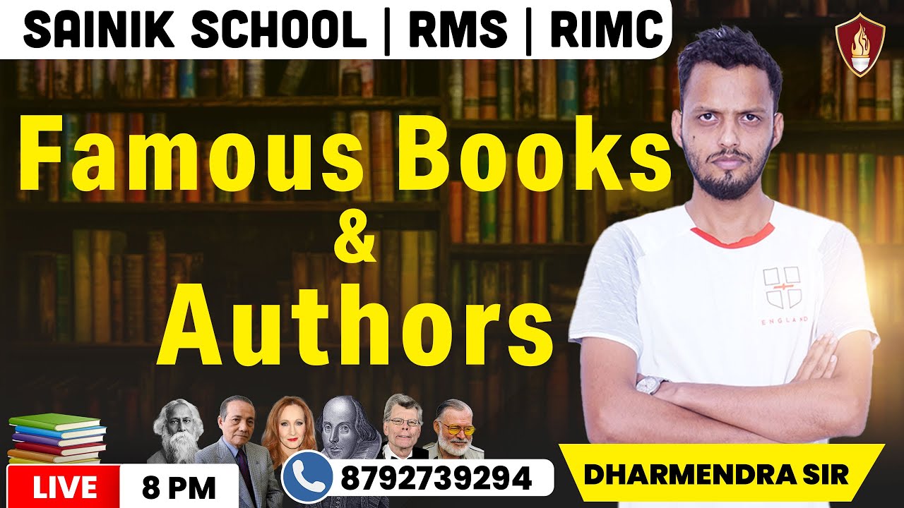 SAINIK SCHOOL, RIMC, RMS | Famous Books And Authors | GK By Dharmender ...