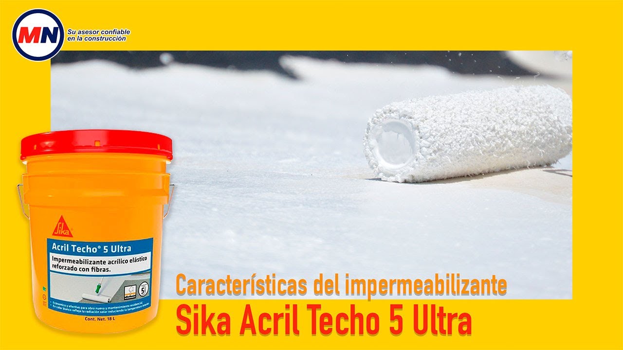 Características del impermeabilizante Sika Acril Techo 5 Ultra - YouTube