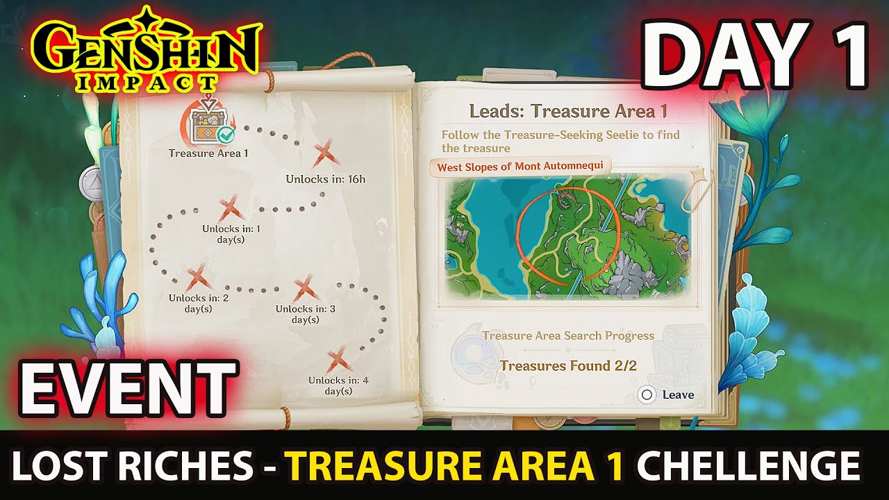 How To Complete - Treasure Area 1 Guide - Lost Riches Event Day 1 ...