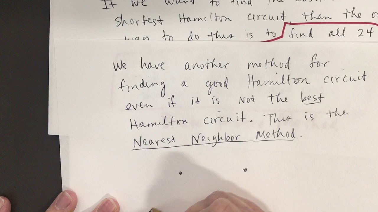 Section 14.3, Video 16, Nearest Neighbor Method Notes - YouTube