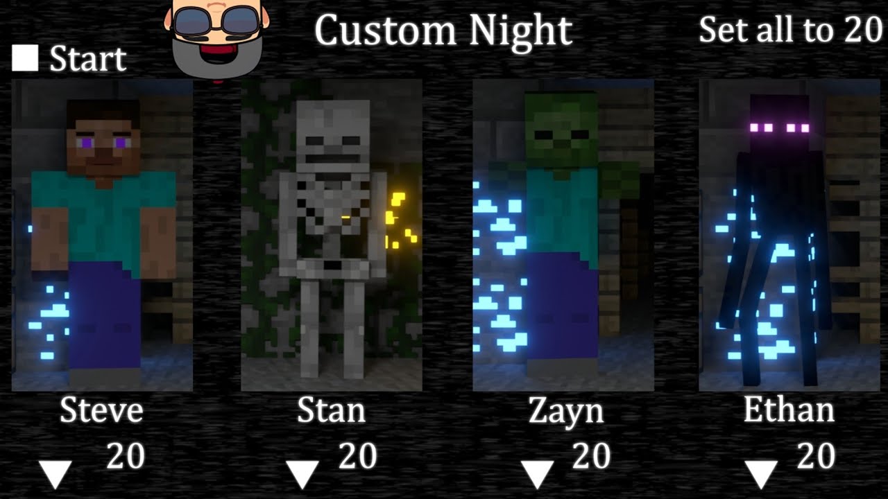 4/20 MODE + ALL THE JUMPSCARES | FIVE NIGHTS AT STEVE'S REMASTERED ...