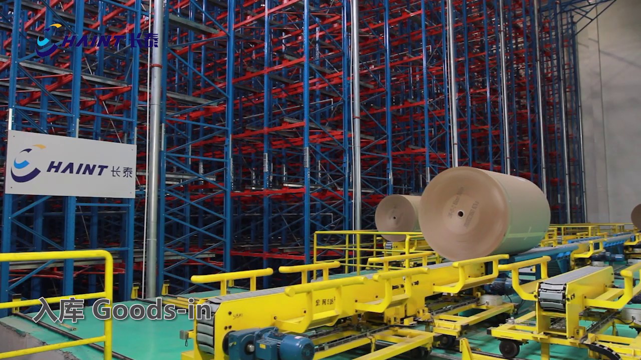 3 Auto warehouse for paper rolls - YouTube