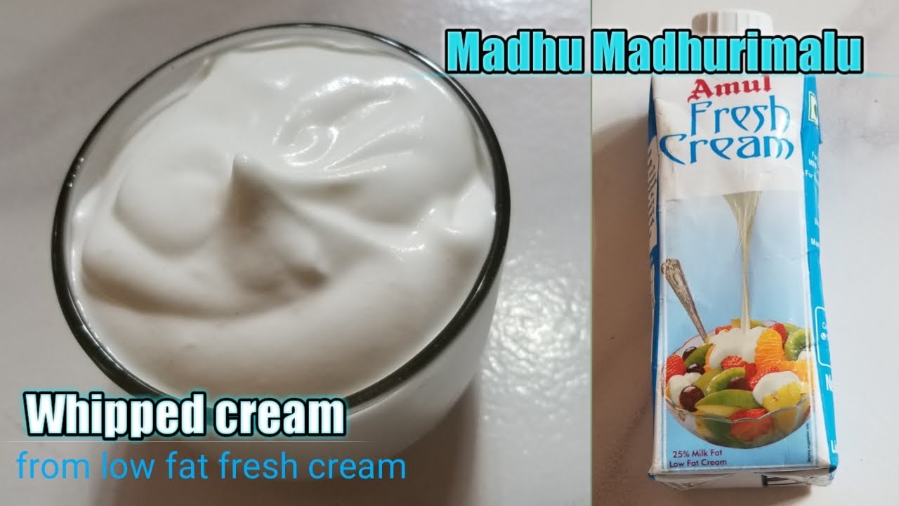 Whipping cream from Amul low fat 25% fresh cream|Perfect for Cakes ...