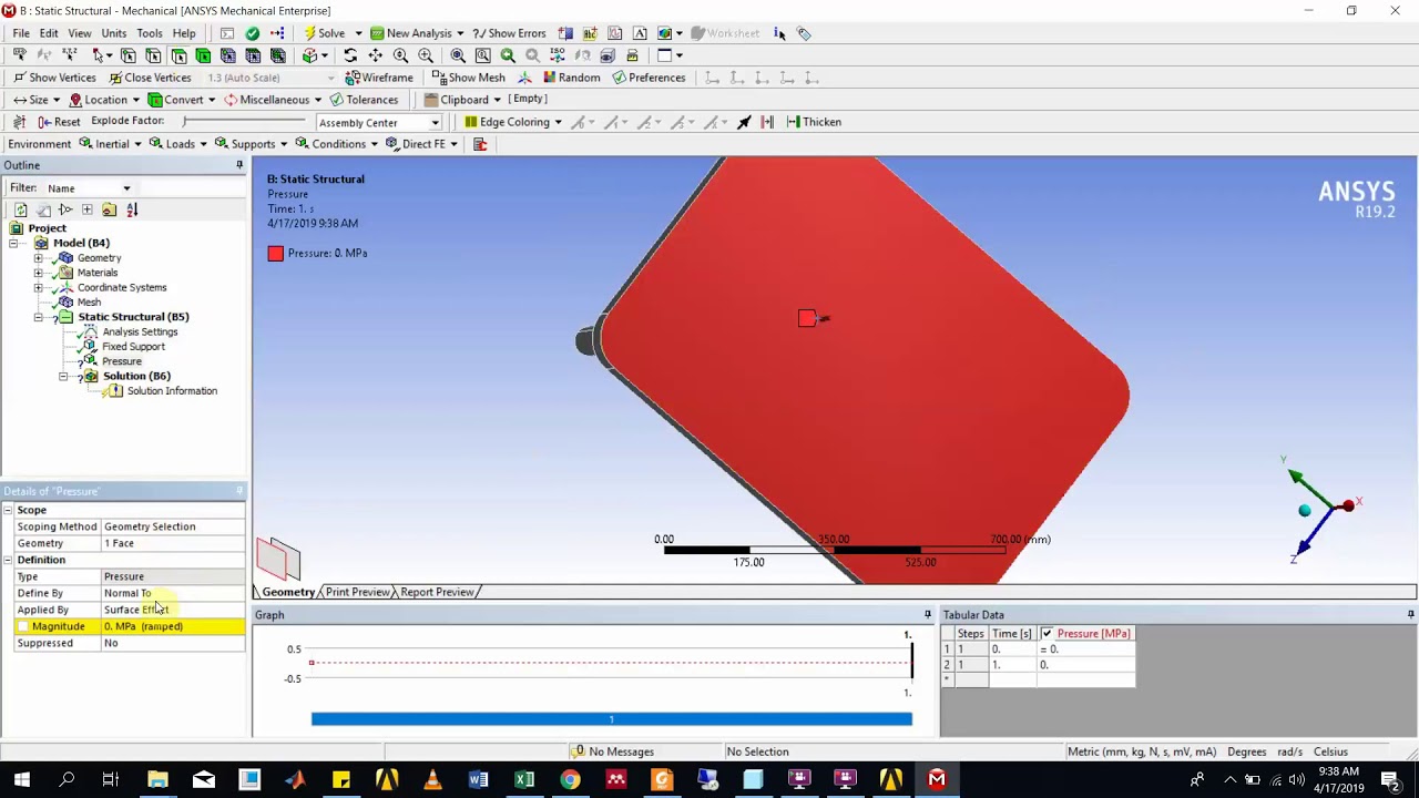 Modal Analysis of Table fixed at the base by using ANSYS - YouTube