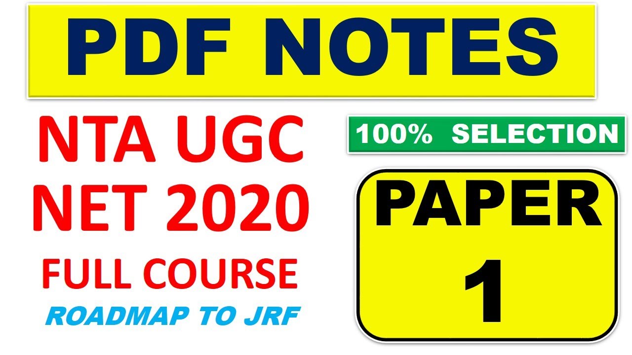 Paper 1 PDF Notes Complete ugc net 2020 - YouTube